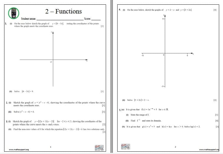 Maths Functions - Additional Maths | Math Support