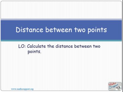 Maths IGCSE E4.2 Distance between two points | Math Support