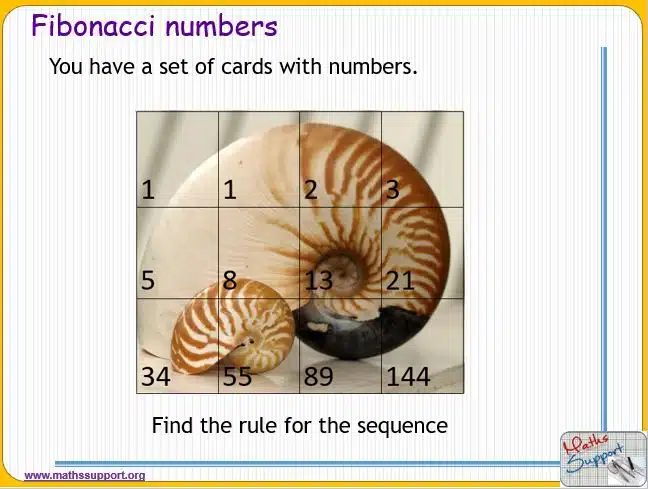 Maths KS3 – 2.02.5 Other sequences: Fibonacci and Pascal
