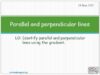 Maths IGCSE 4.5 Gradient of parallel and perpendicular lines