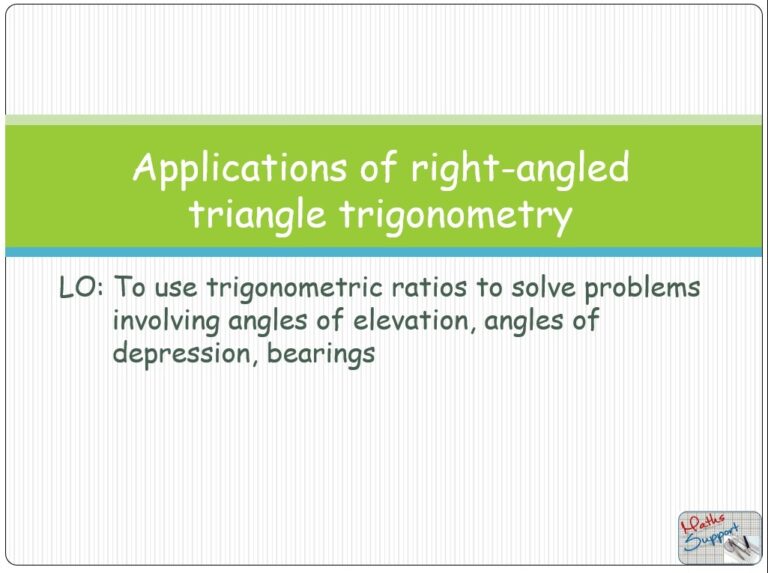 Maths IBAA – 3.31 Applications of right-angled trigonometry