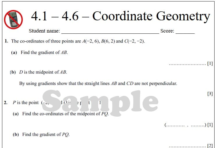 Maths IGCSE Topic 04.01: Coordinate geometry – (0607) Maths IGCSE Topic 04.01: Coordinate geometry – (0607)